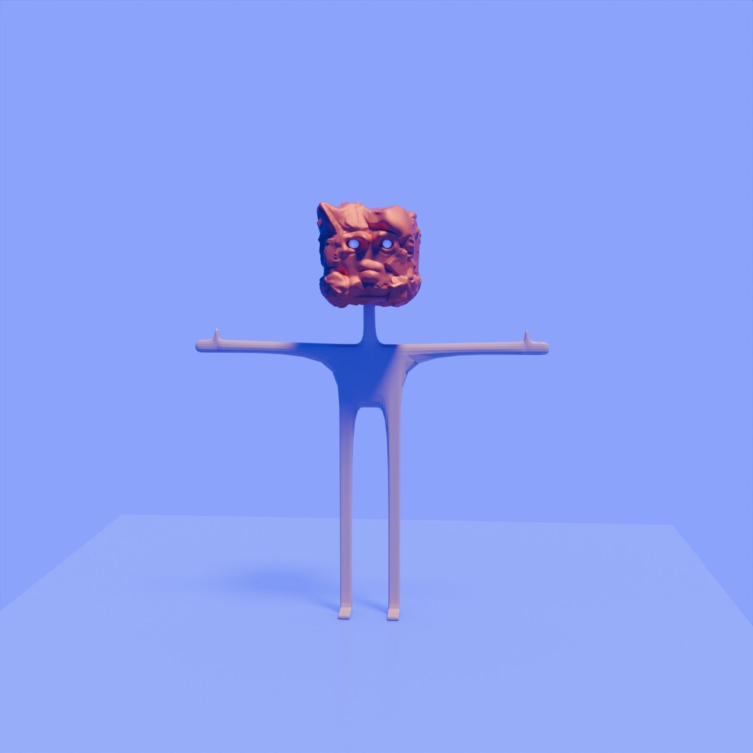 Funny Character With A Big Head 3D Model - TurboSquid 2259889