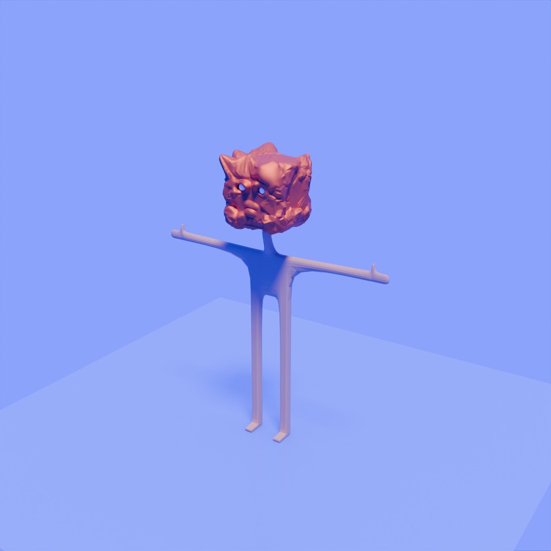 Funny Character With A Big Head 3D Model - TurboSquid 2259889