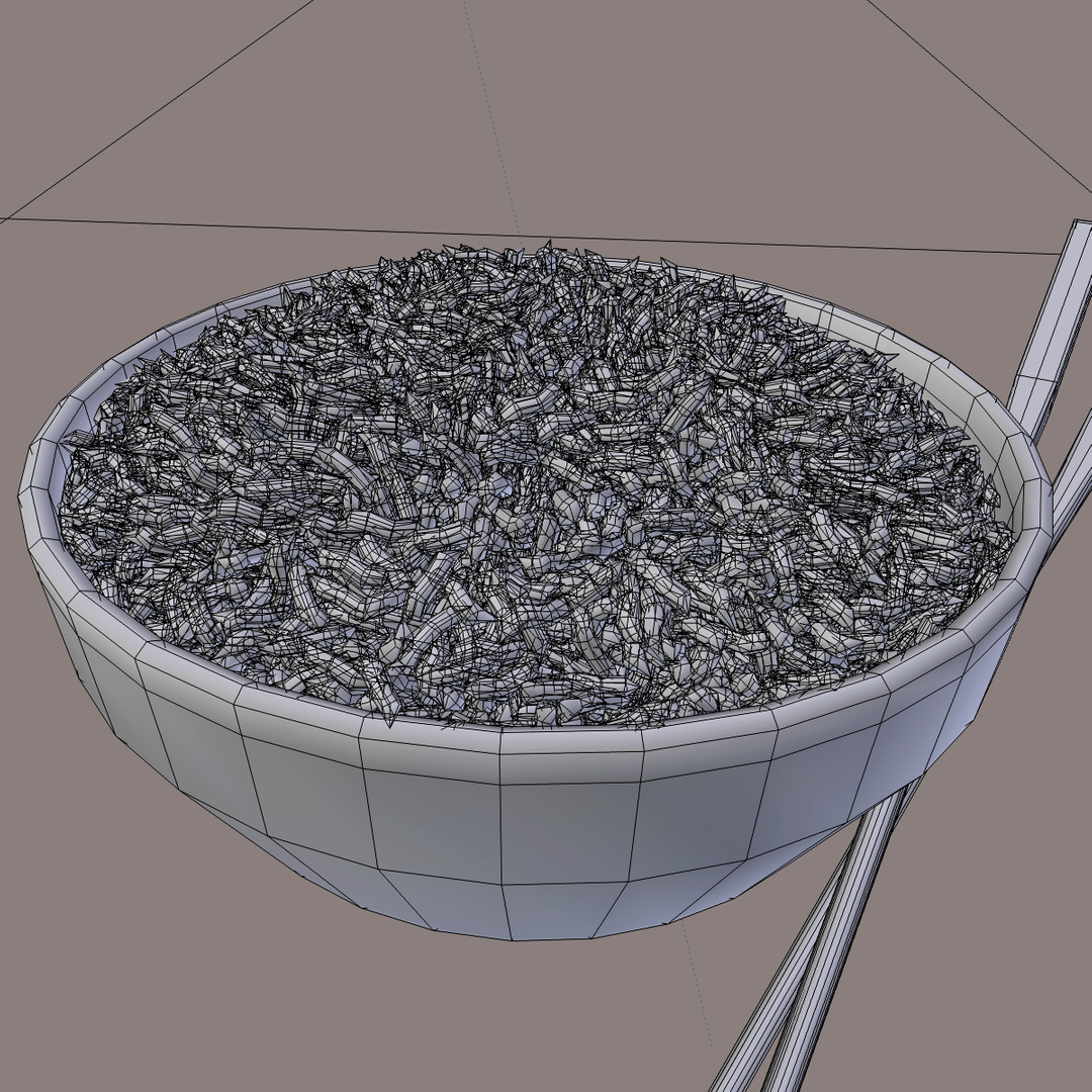 3d rice bowl model