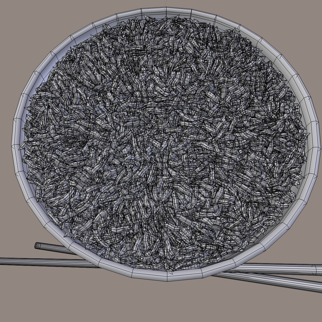 3d rice bowl model