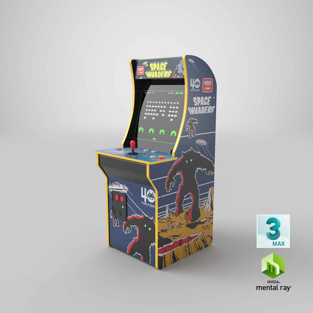 Space Invaders Arcade Game 3D Model - TurboSquid 1973451