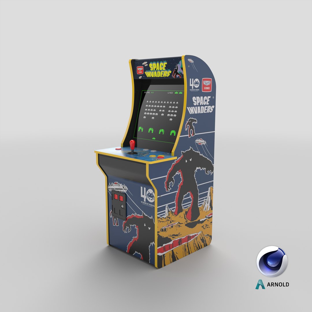 Space Invaders Arcade Game 3D Model - TurboSquid 1973451