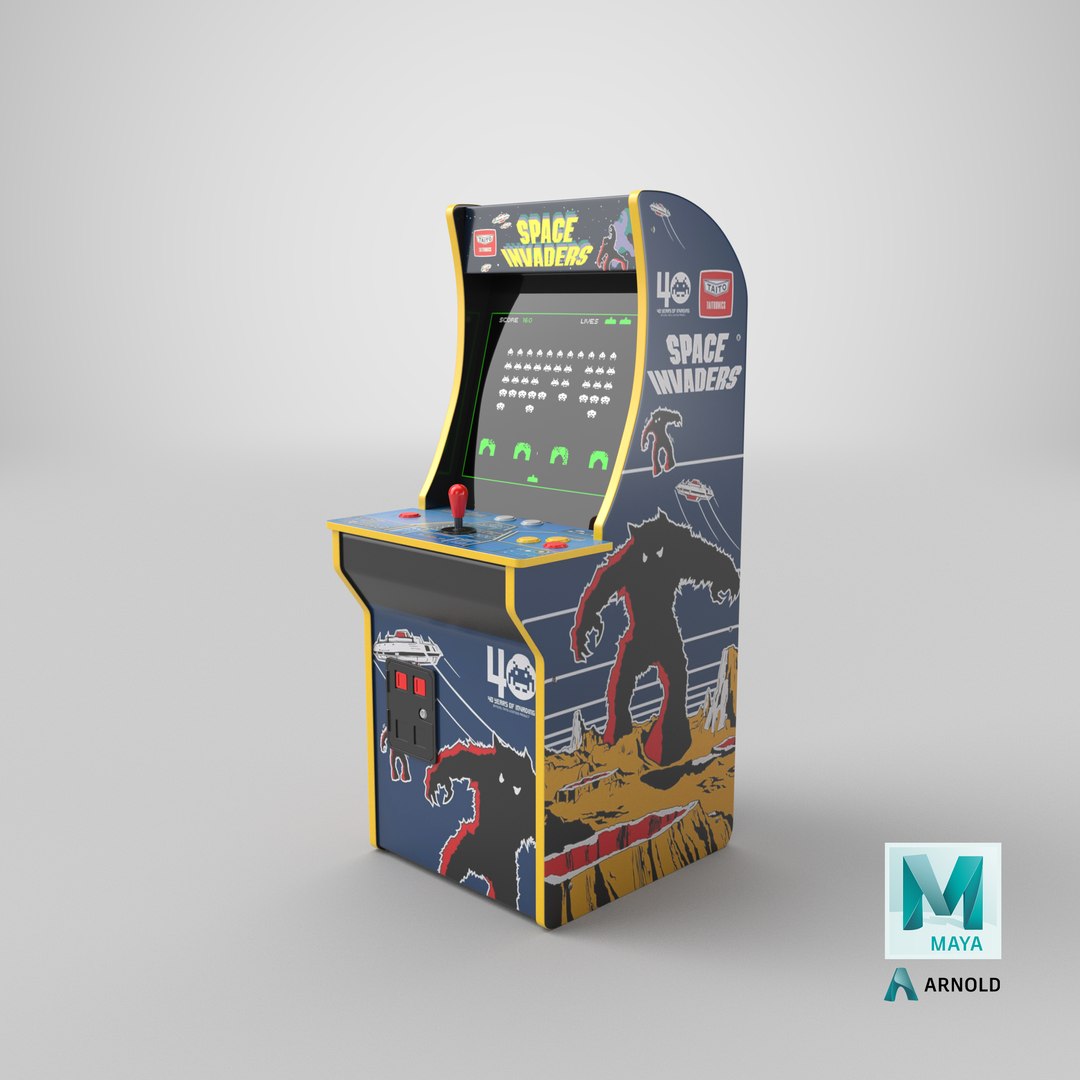 Space Invaders Arcade Game 3D Model - TurboSquid 1973451