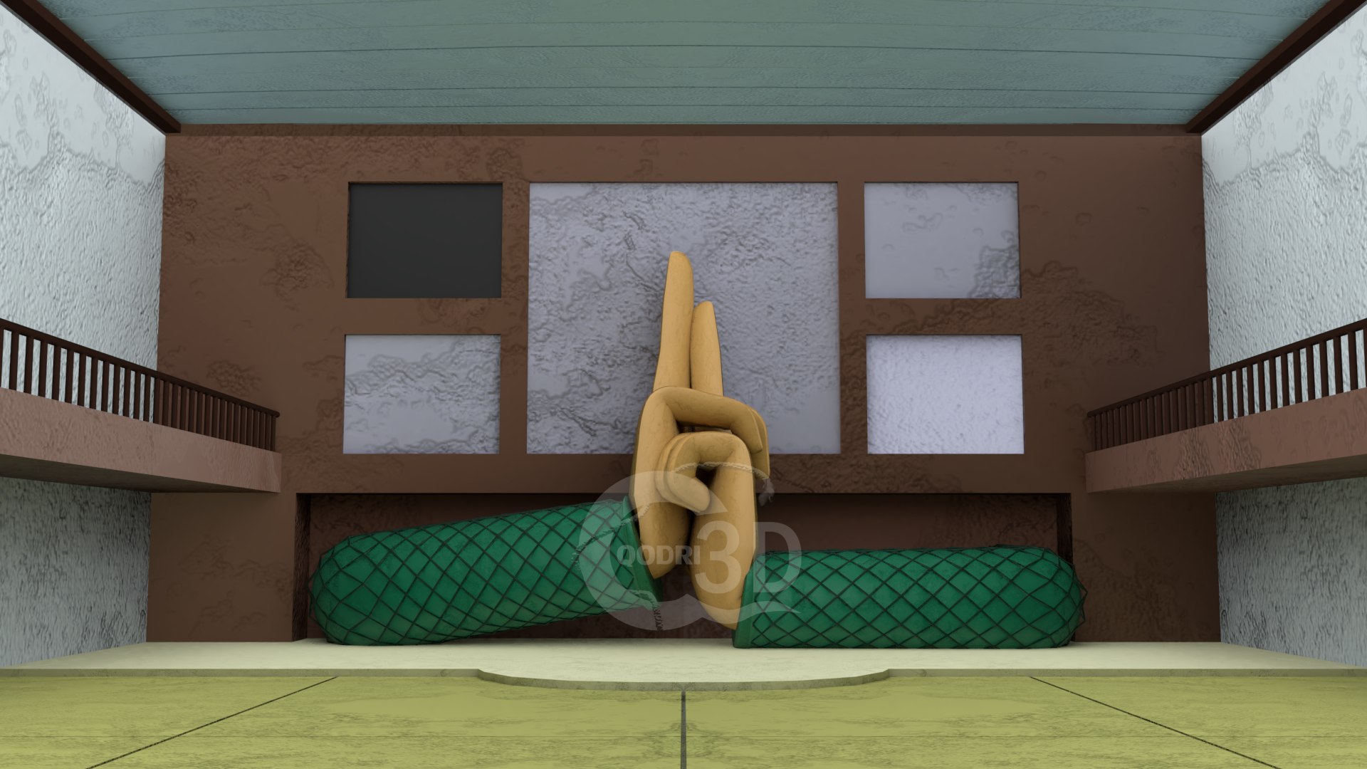 modelo 3d the Chunin Exam Room in the anime Naruto 3D model ...