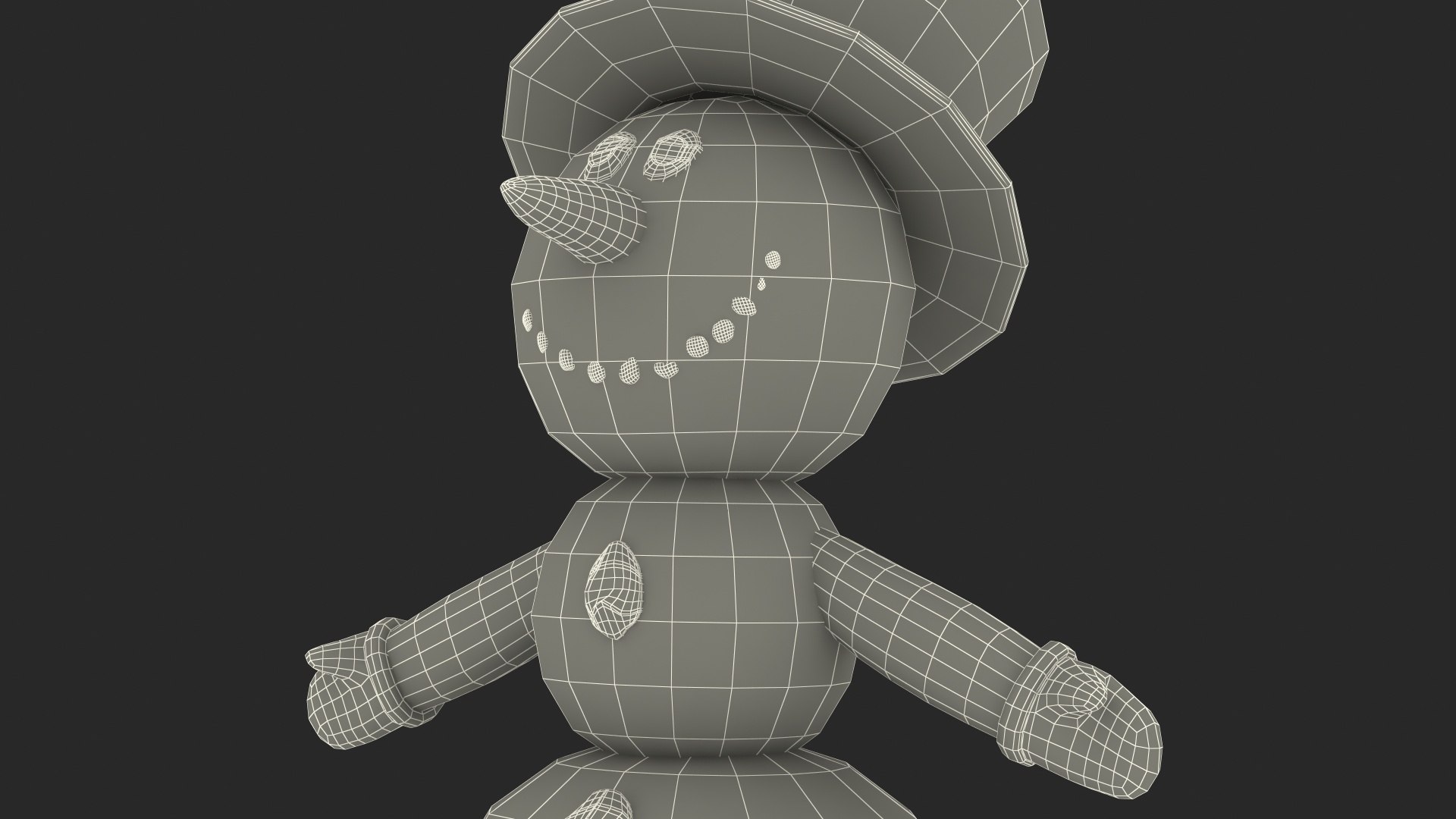 3D model snowman t-pose snow - TurboSquid 1468339