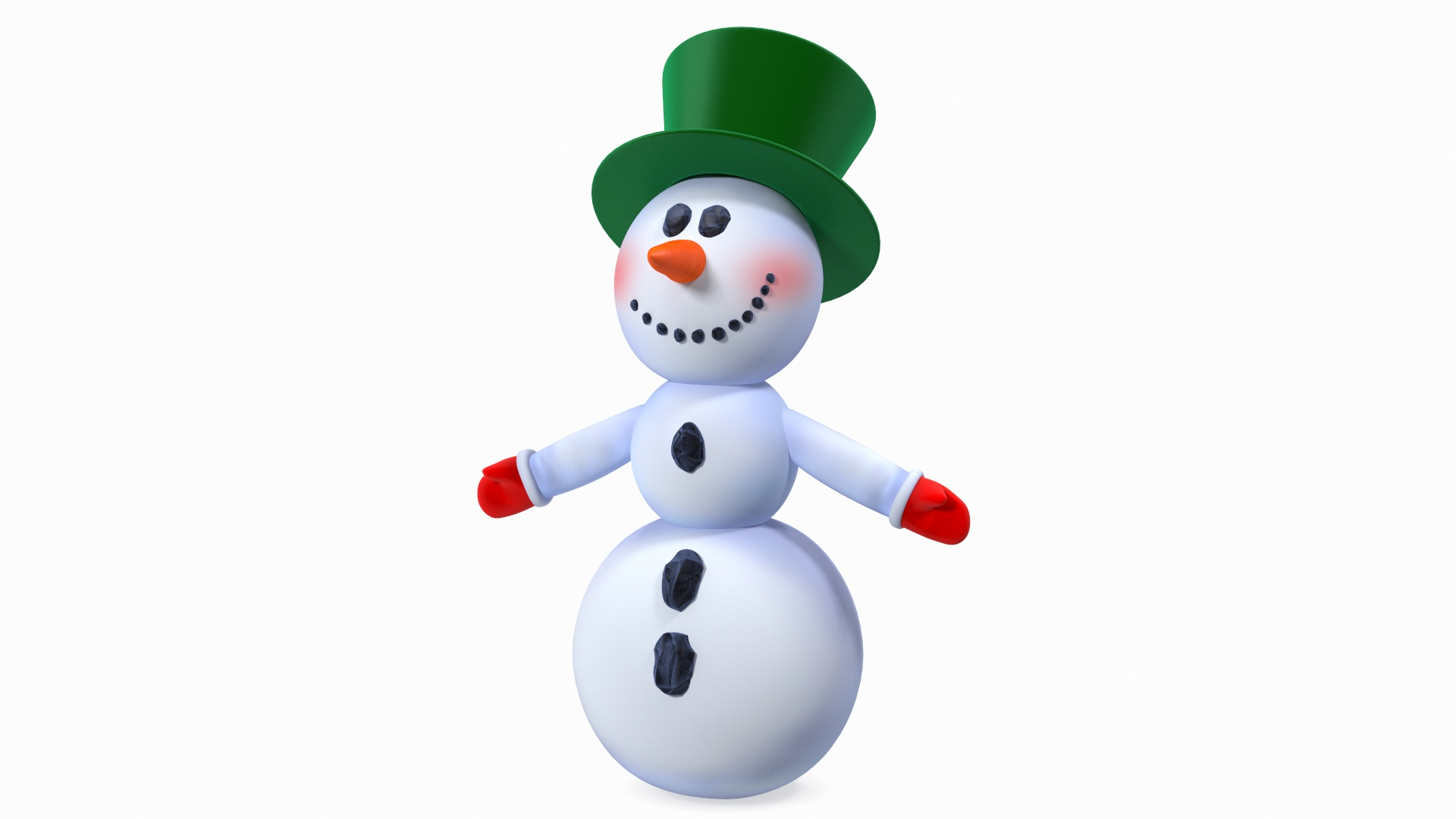 3D model snowman t-pose snow - TurboSquid 1468339