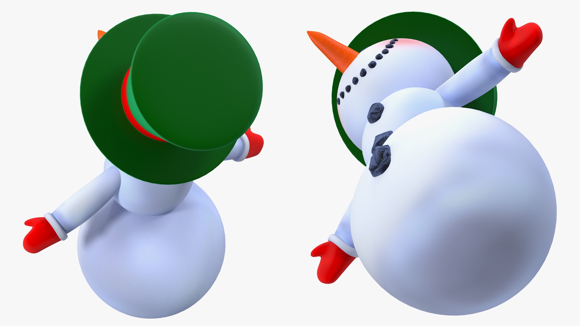 3D model snowman t-pose snow - TurboSquid 1468339