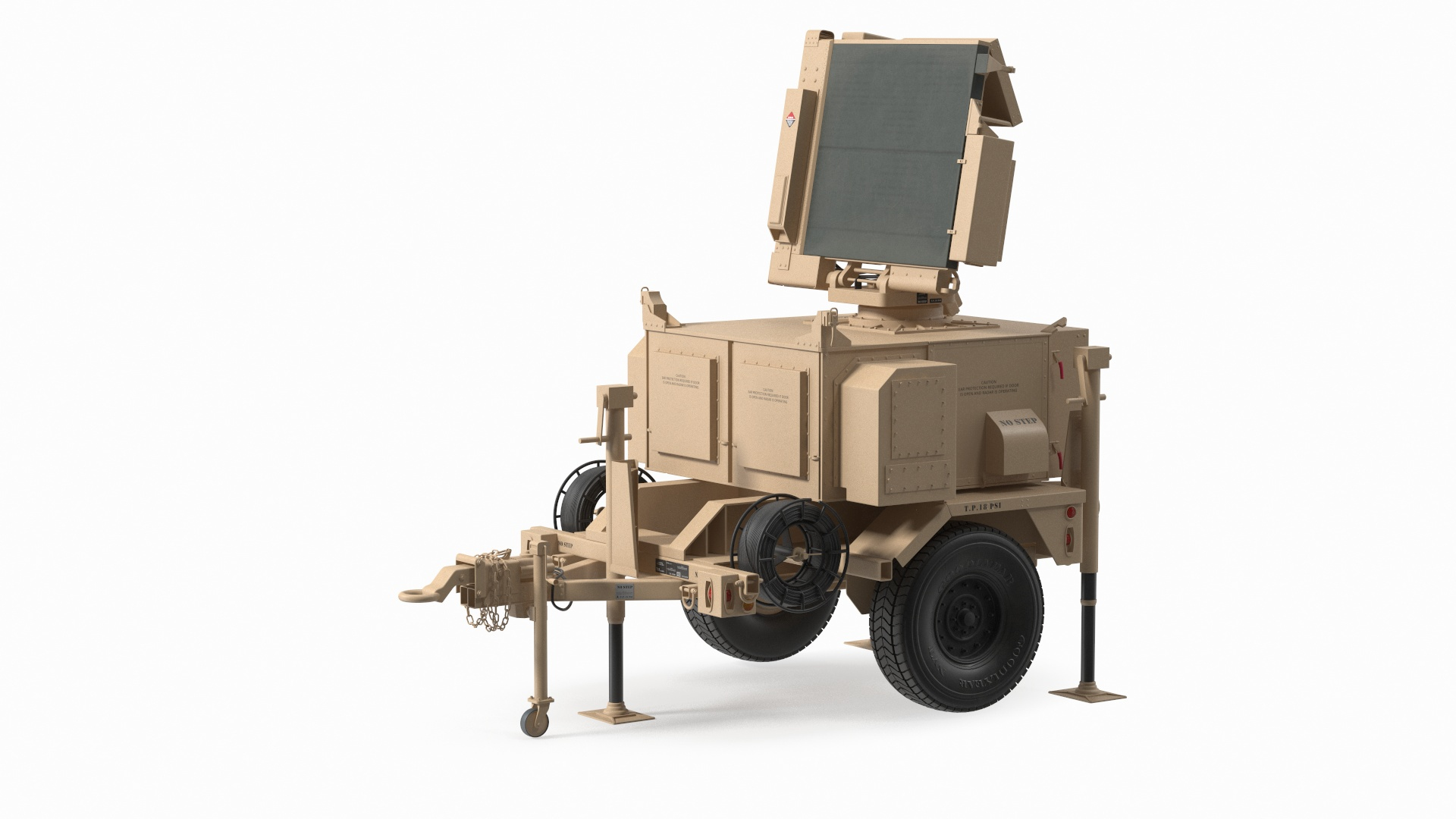 3D MPQ-64 Sentinel Radar Sand Color Model - TurboSquid 1932522