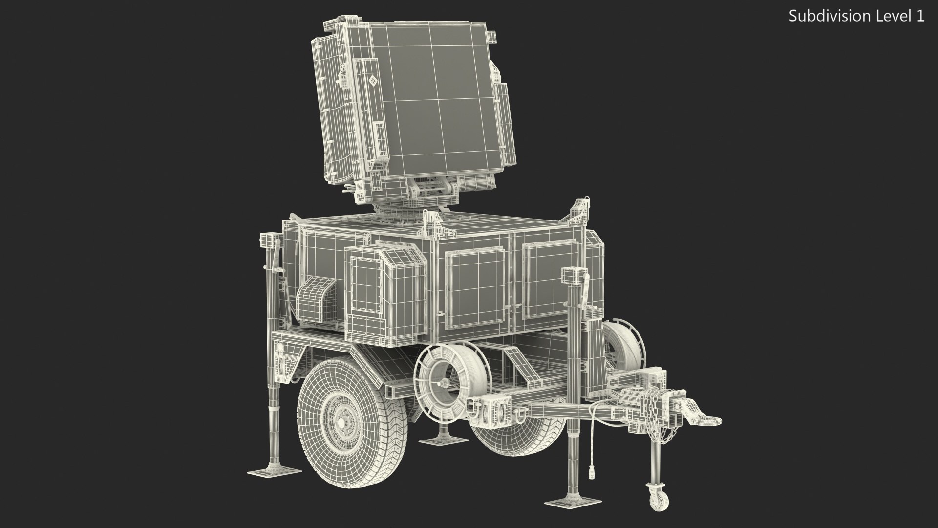3D MPQ-64 Sentinel Radar Sand Color model - TurboSquid 1932522
