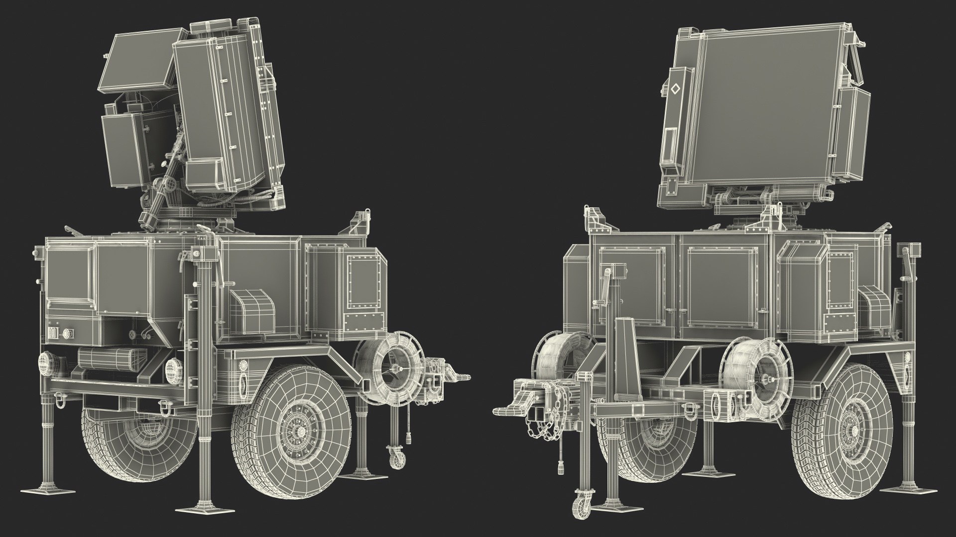 3D MPQ-64 Sentinel Radar Sand Color model - TurboSquid 1932522