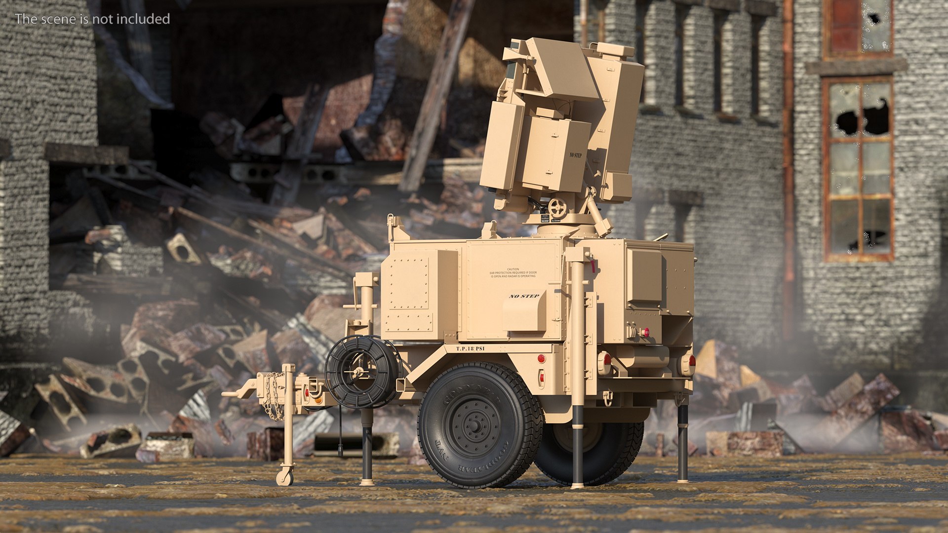 3D MPQ-64 Sentinel Radar Sand Color model - TurboSquid 1932522