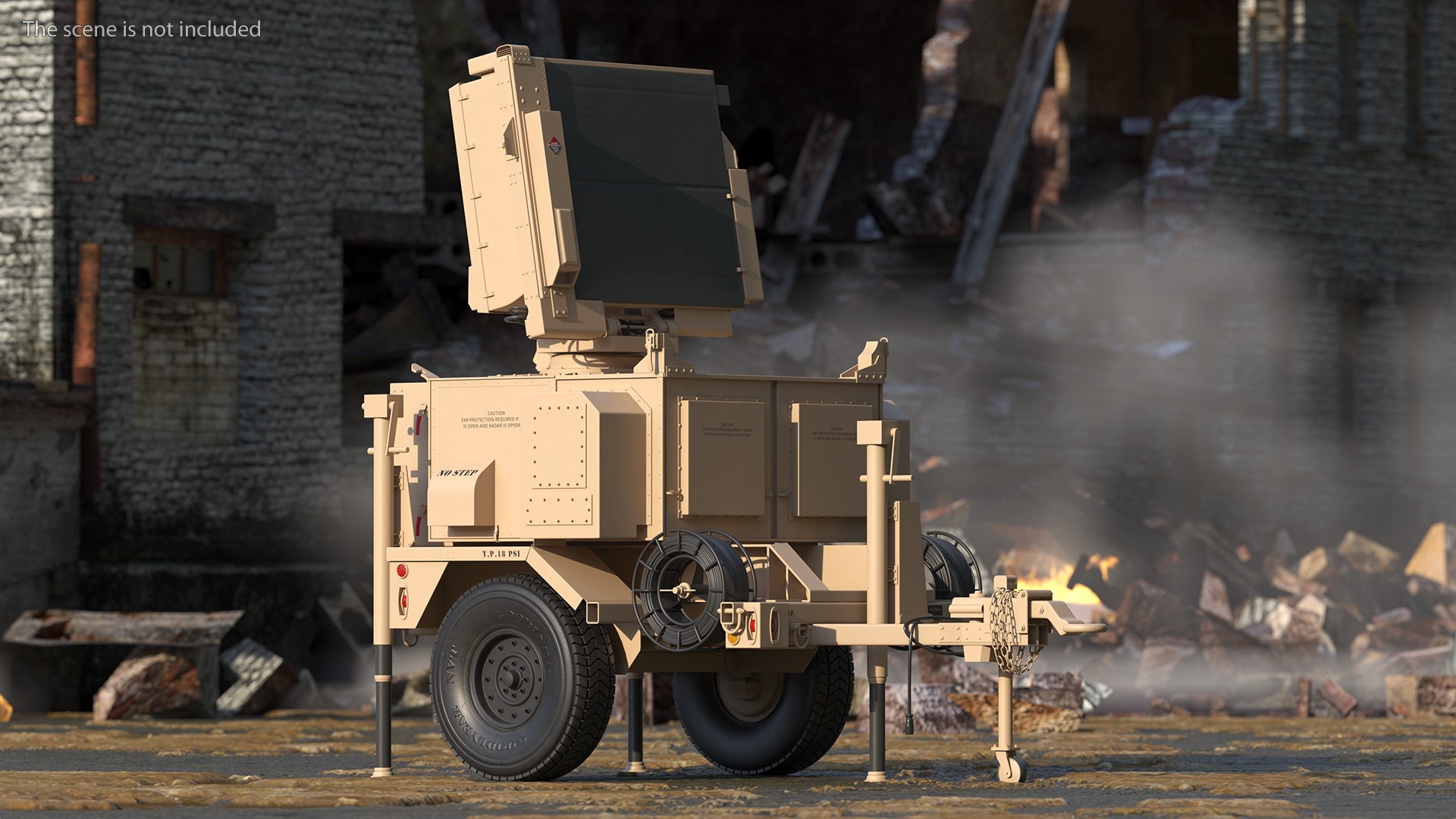 3D MPQ-64 Sentinel Radar Sand Color Model - TurboSquid 1932522