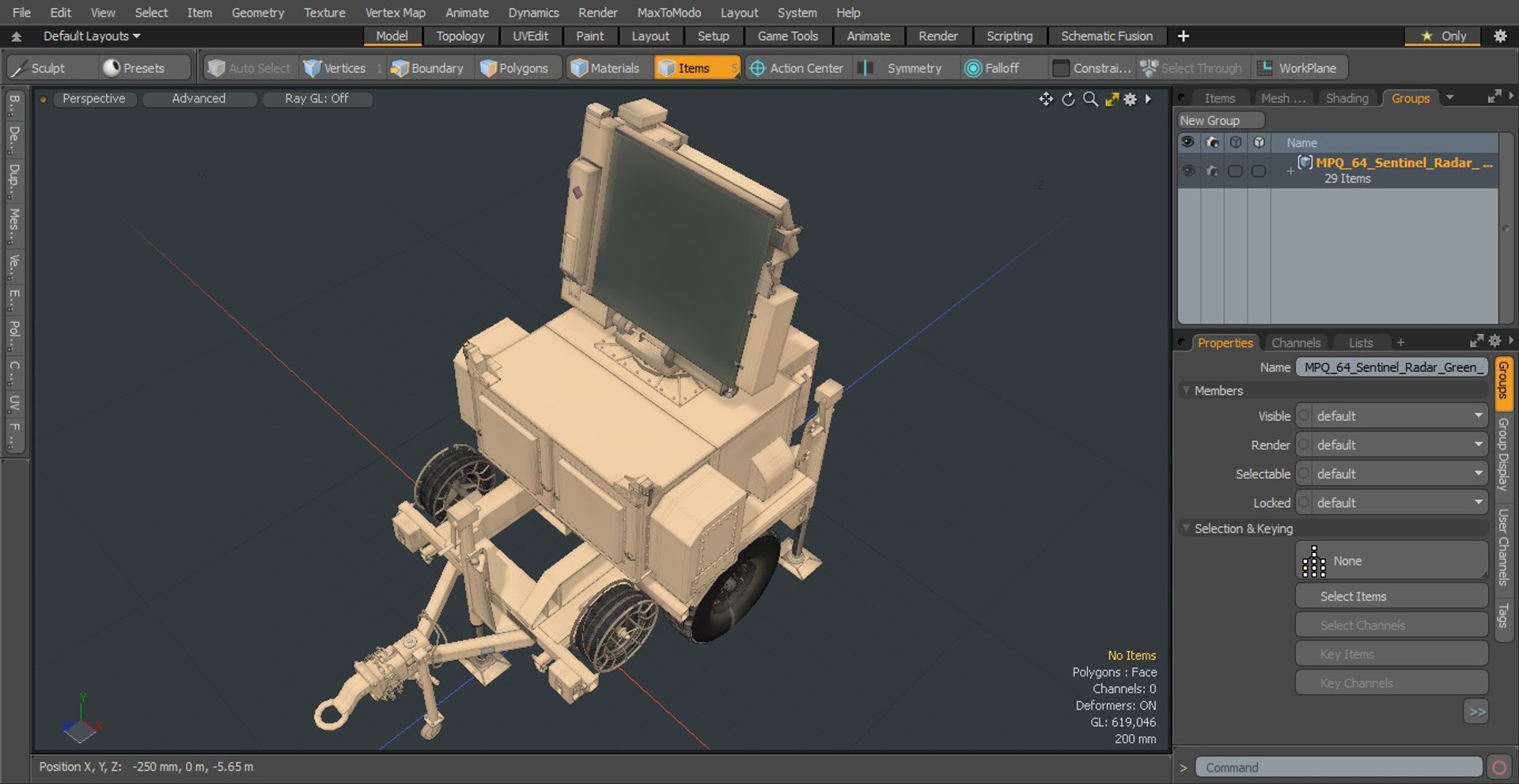 3D MPQ-64 Sentinel Radar Sand Color model - TurboSquid 1932522