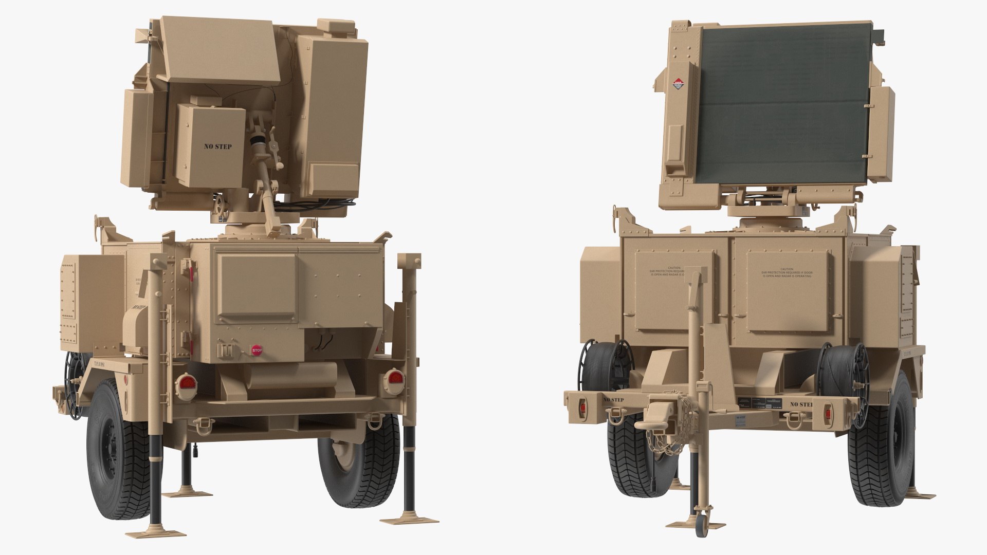 3D MPQ-64 Sentinel Radar Sand Color model - TurboSquid 1932522
