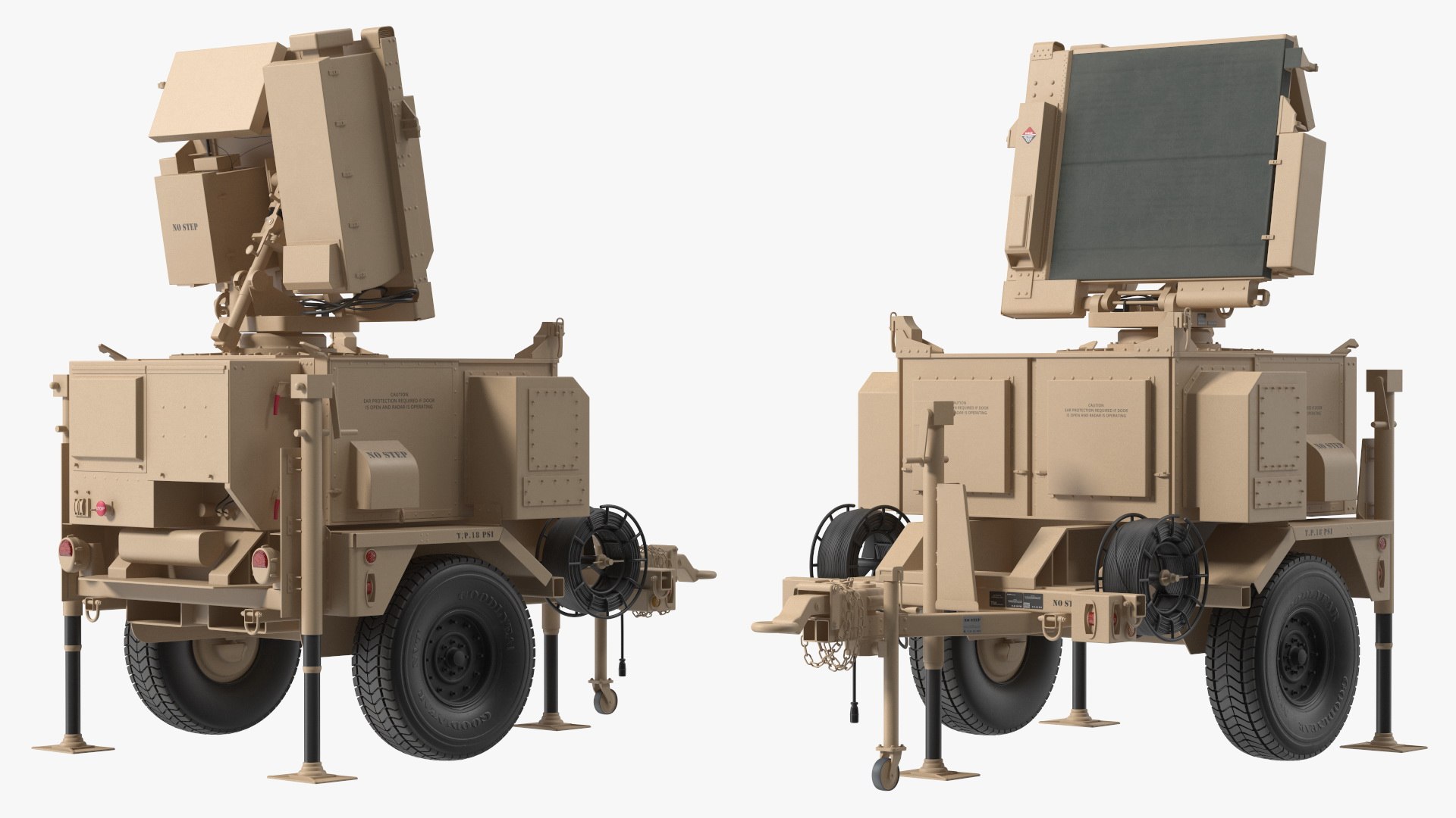 3D MPQ-64 Sentinel Radar Sand Color model - TurboSquid 1932522