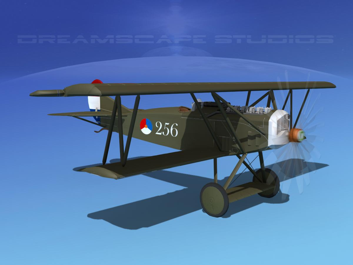 3d model fokker dvii fighter