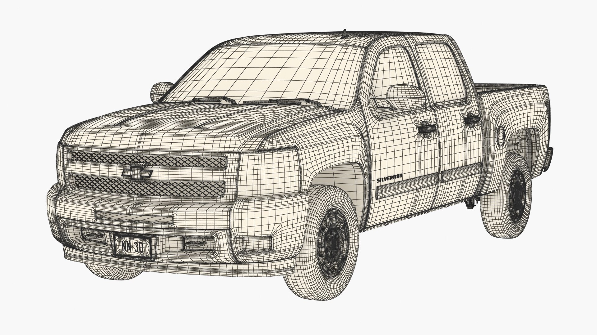Chevrolet silverado crew cab 3D model - TurboSquid 1685992