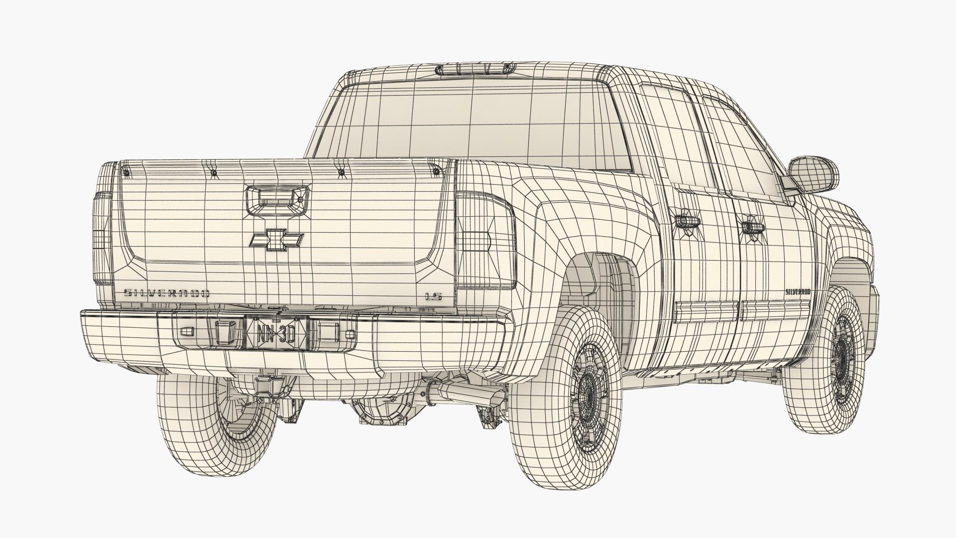 Chevrolet silverado crew cab 3D model - TurboSquid 1685992