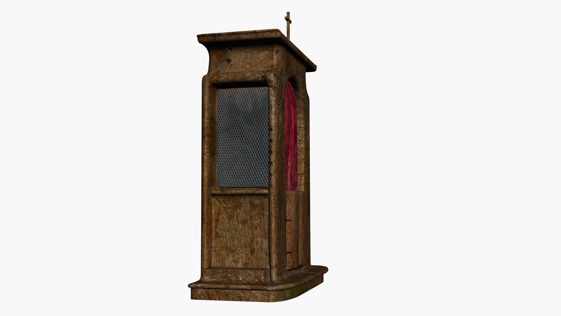 Wooden Confessional Booth 3D Model - TurboSquid 2275587
