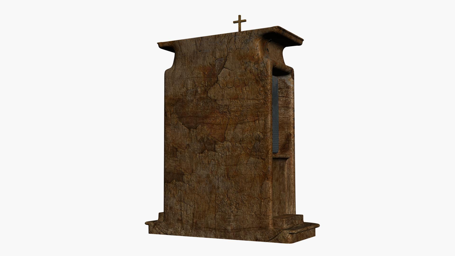 Wooden Confessional Booth 3D Model - TurboSquid 2275587