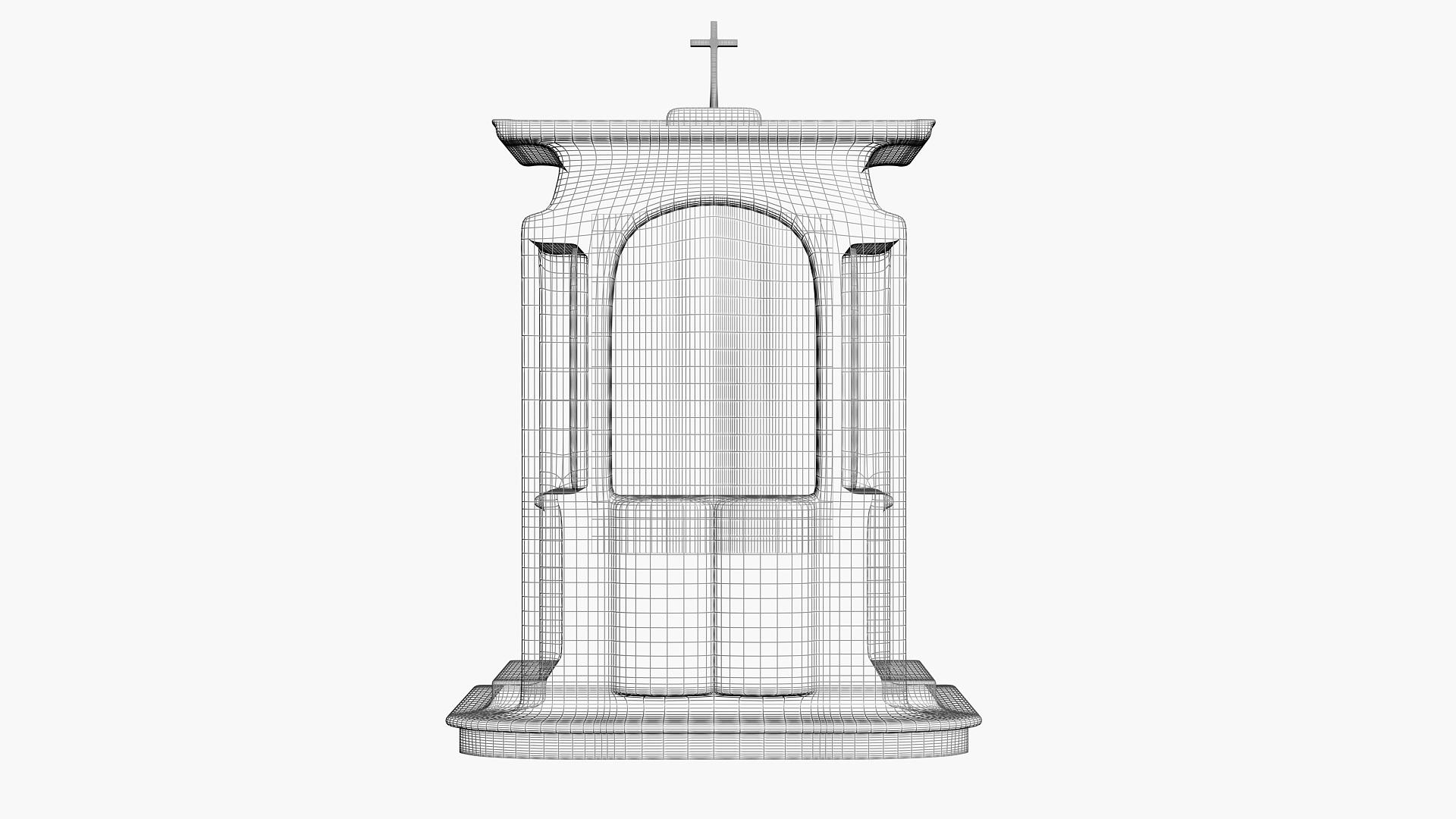 Wooden Confessional Booth 3D Model - TurboSquid 2275587