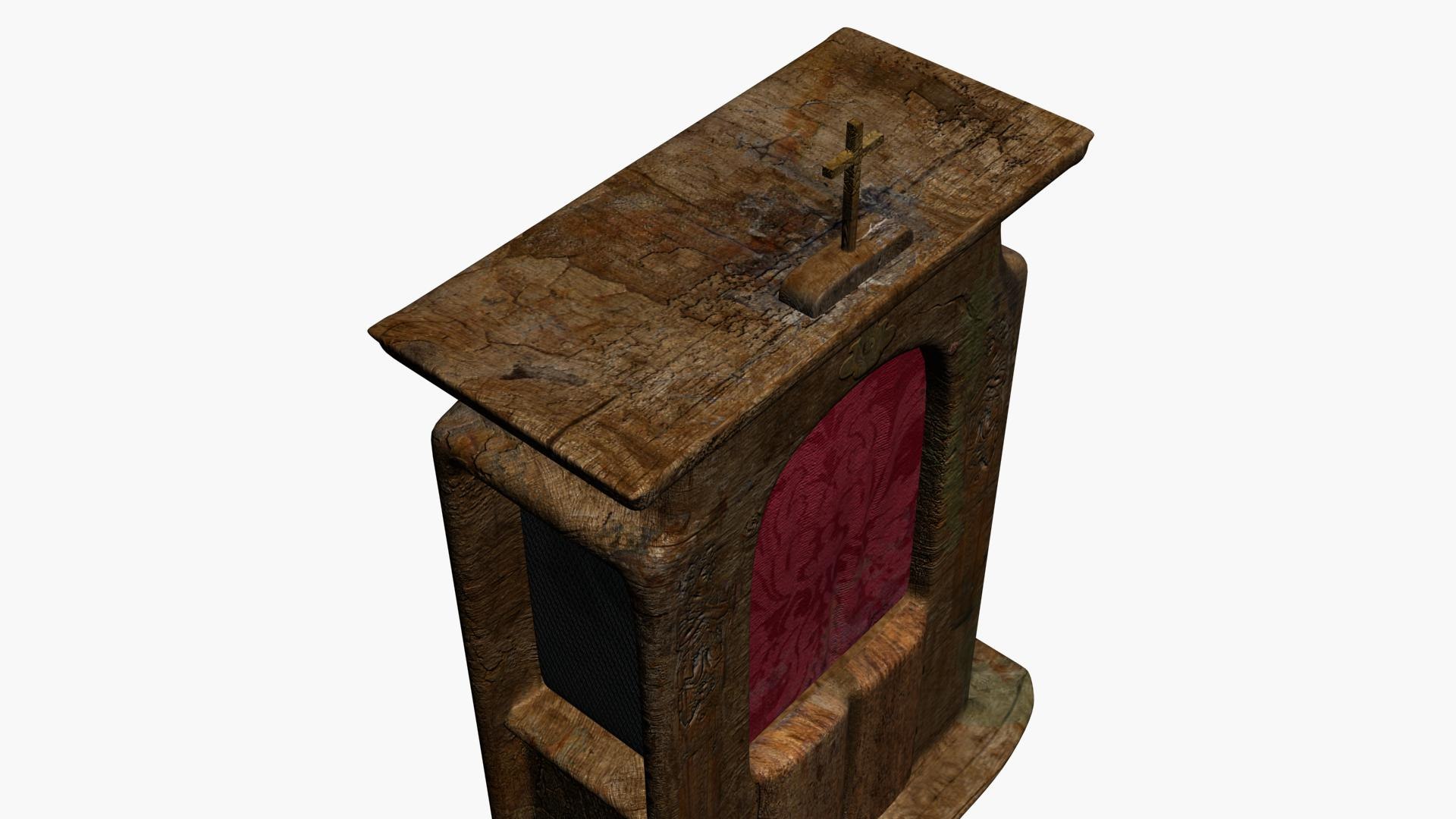 Wooden Confessional Booth 3D Model - TurboSquid 2275587