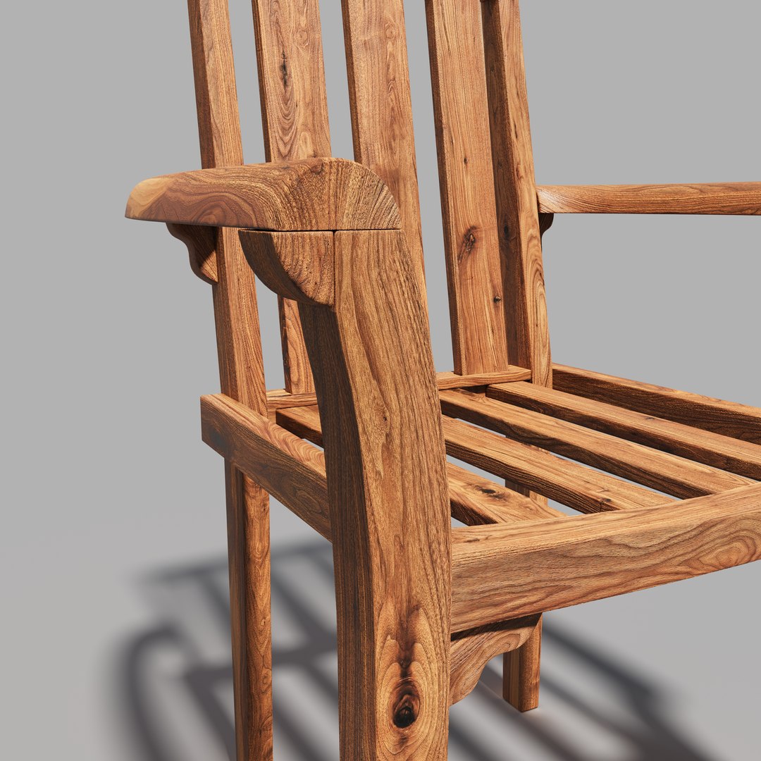 3D Wooden Chair Model - TurboSquid 2143188
