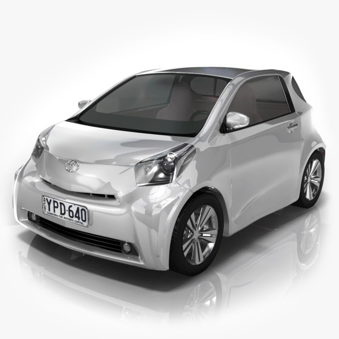 toyota iq mini car 3d lwo