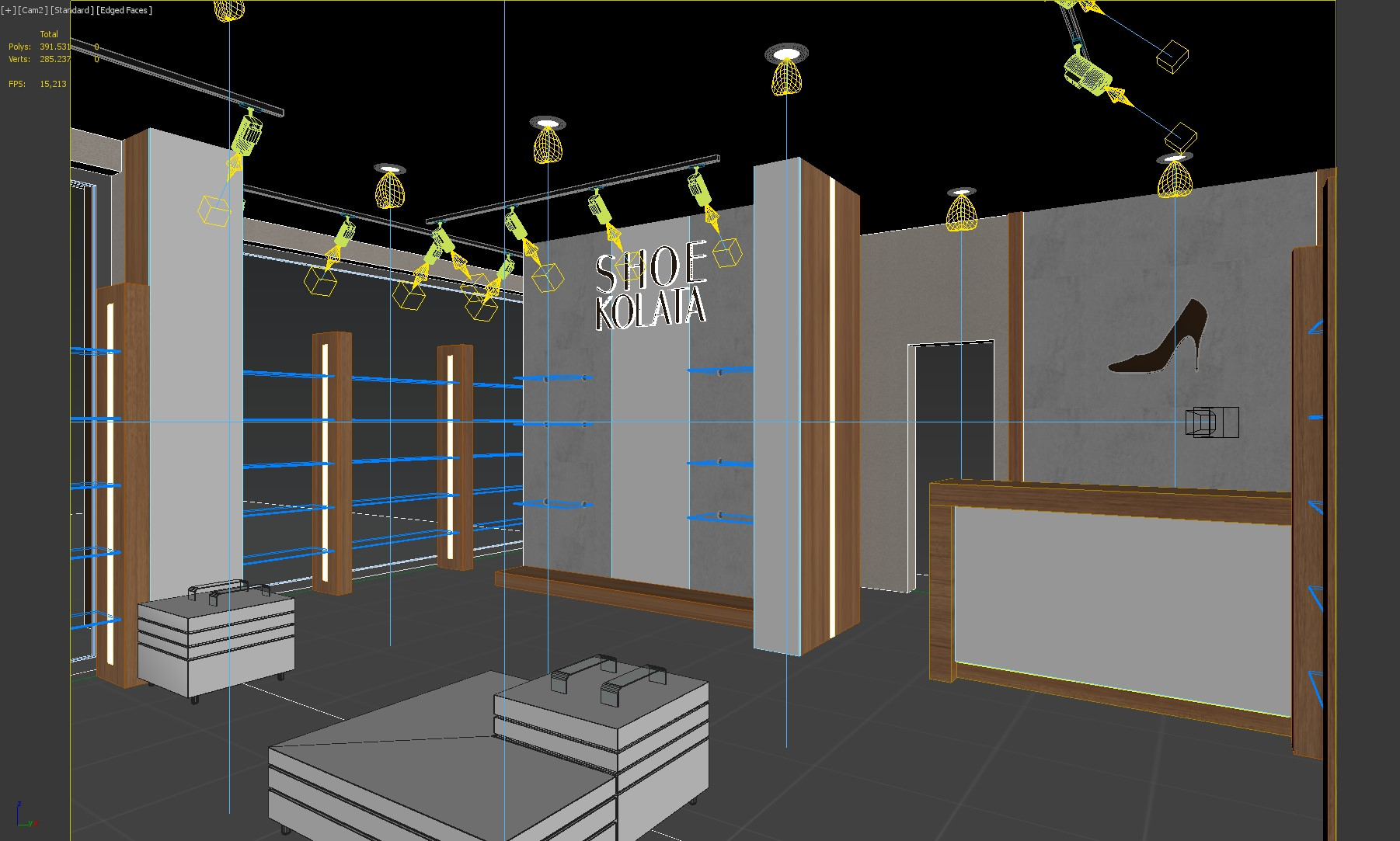 3D shoe store shop model - TurboSquid 1401597