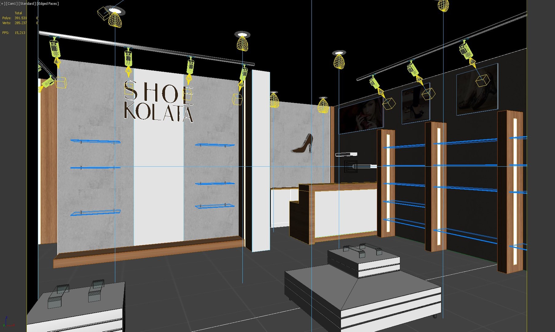 3D Shoe Store Shop Model - TurboSquid 1401597