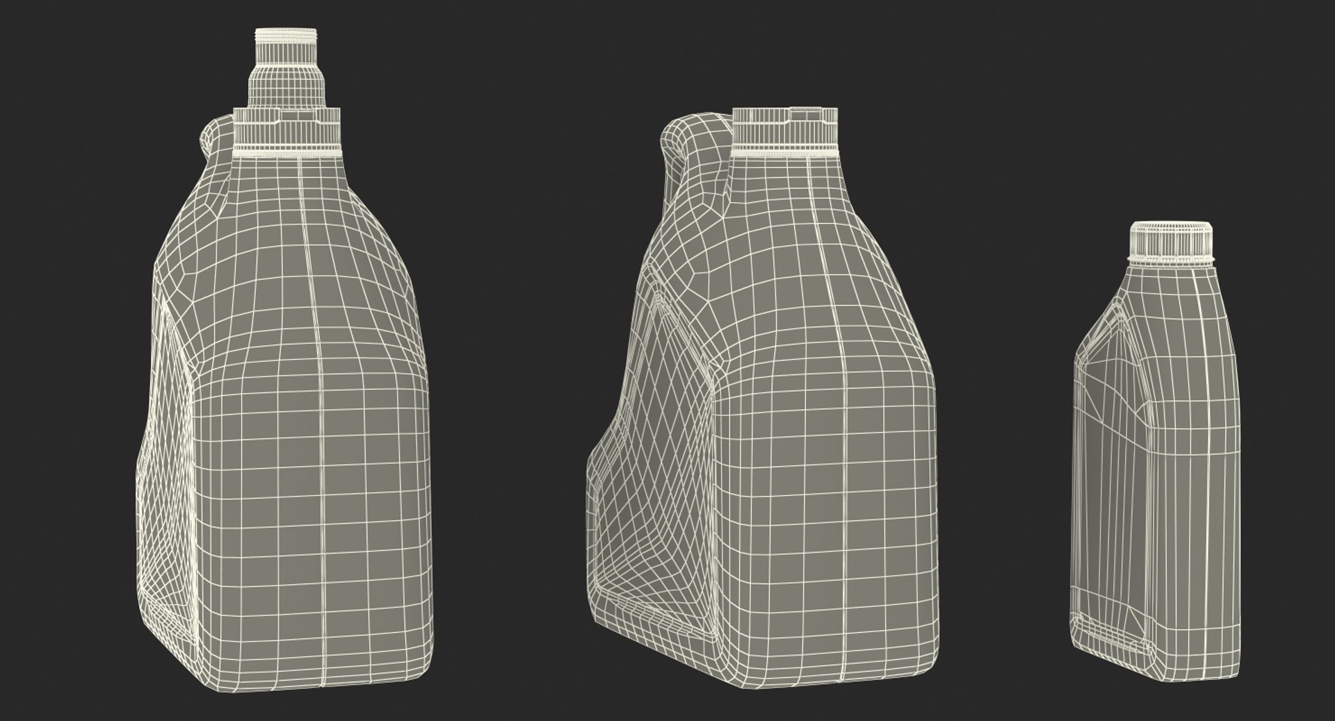 Motor Oil Bottles Set 3D Model - TurboSquid 1365090