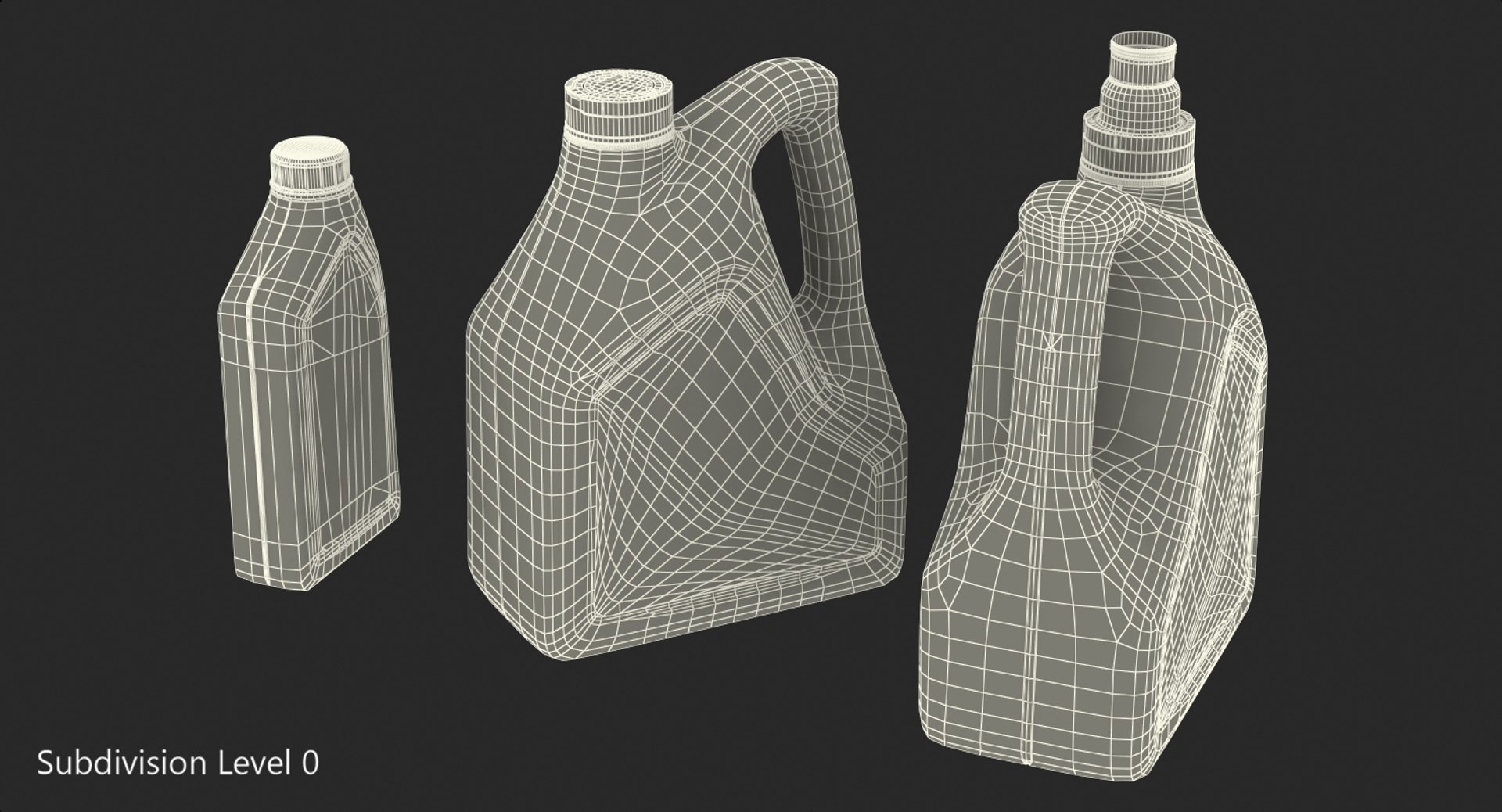 Motor Oil Bottles Set 3D Model - TurboSquid 1365090