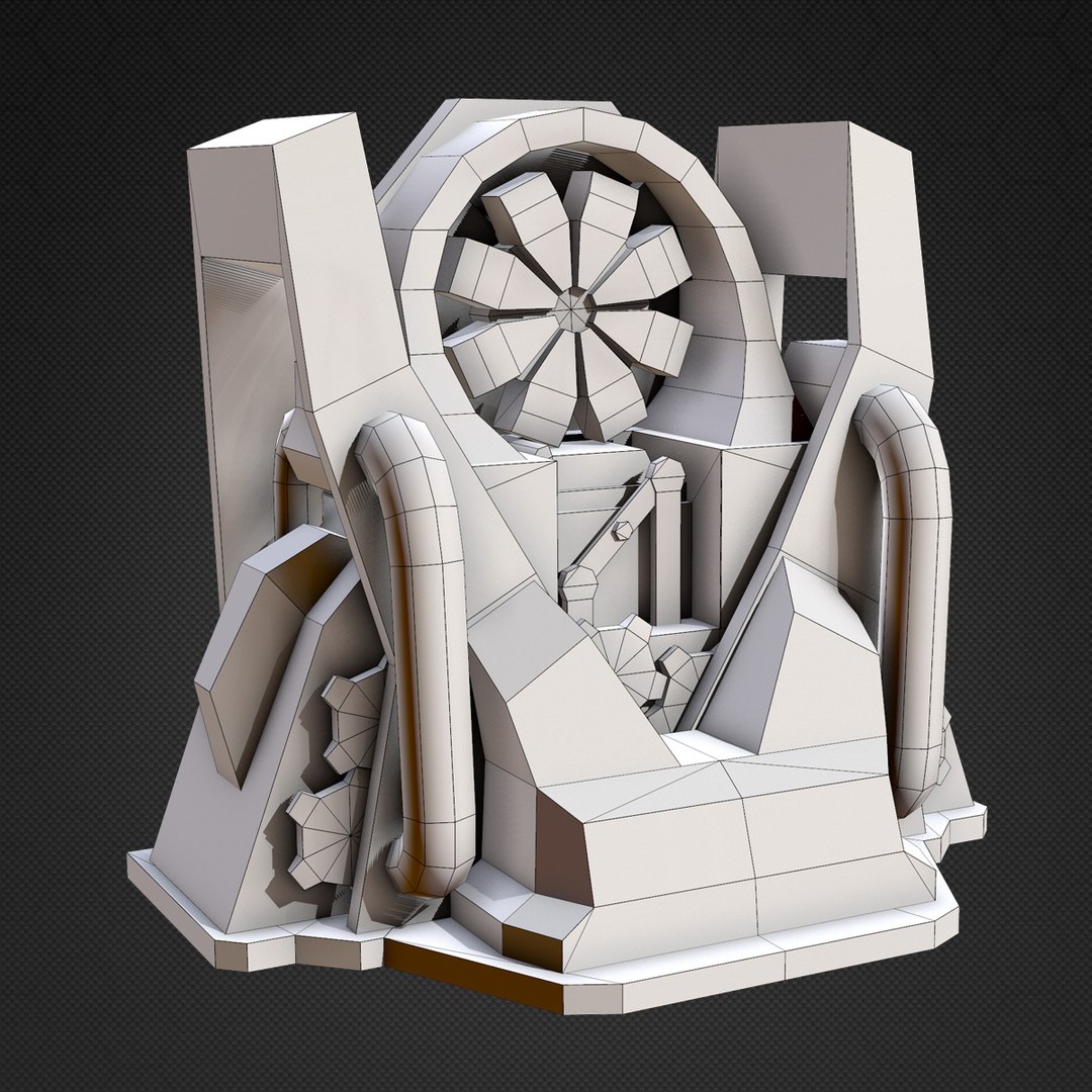 Low-poly Machine 3ds