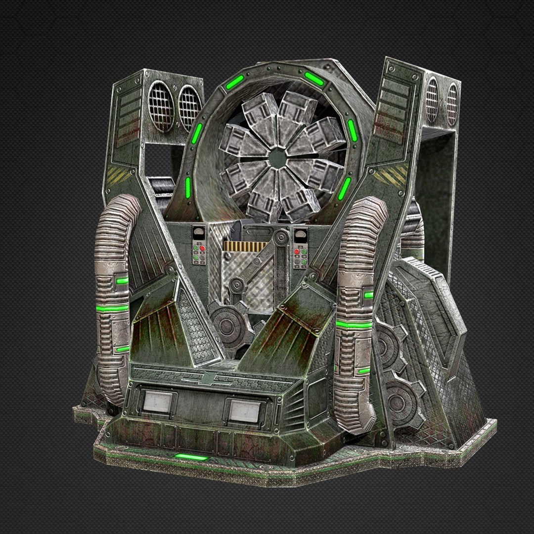 Low-poly Machine 3ds