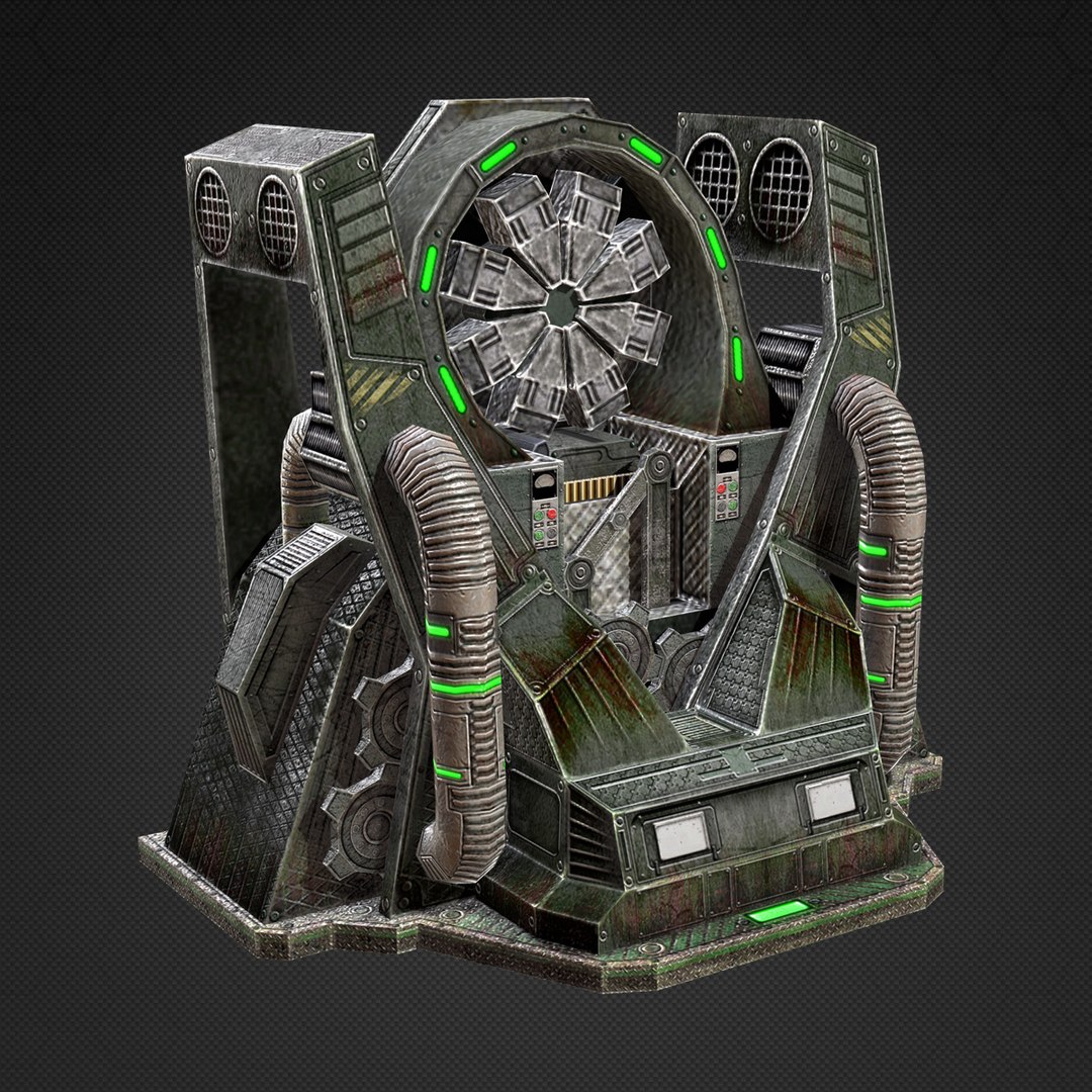 Low-poly Machine 3ds