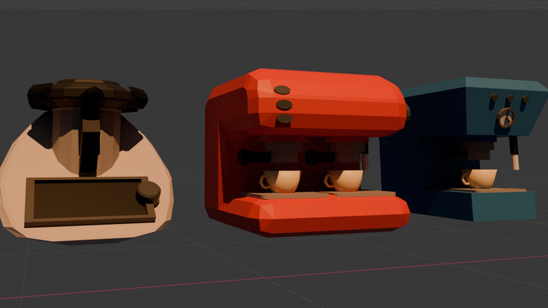 3D Model Cafe Machines - TurboSquid 2380350