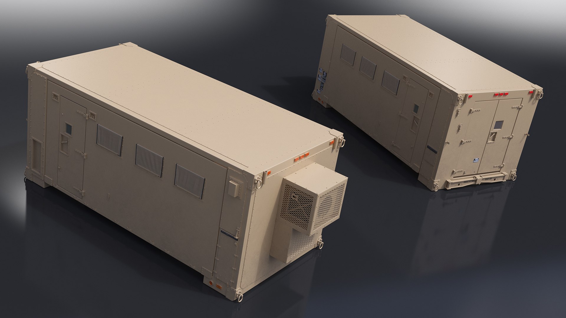 3D Military Mobile Command Center Desert Model - TurboSquid 2389485
