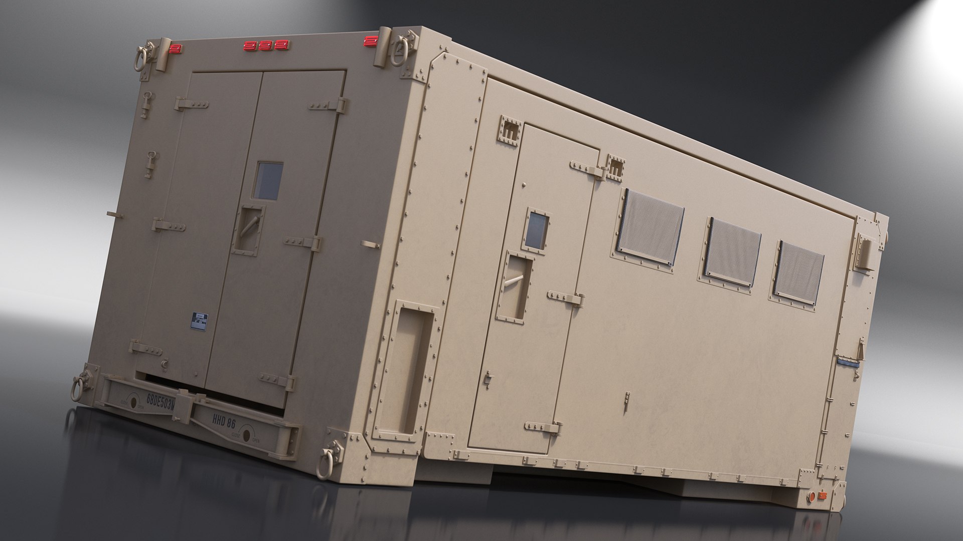 3D Military Mobile Command Center Desert Model - TurboSquid 2389485