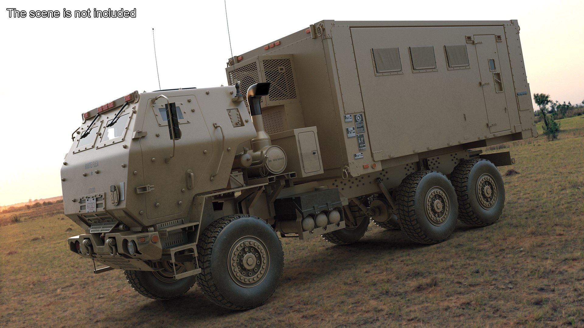 3D Military Mobile Command Center Desert Model - TurboSquid 2389485