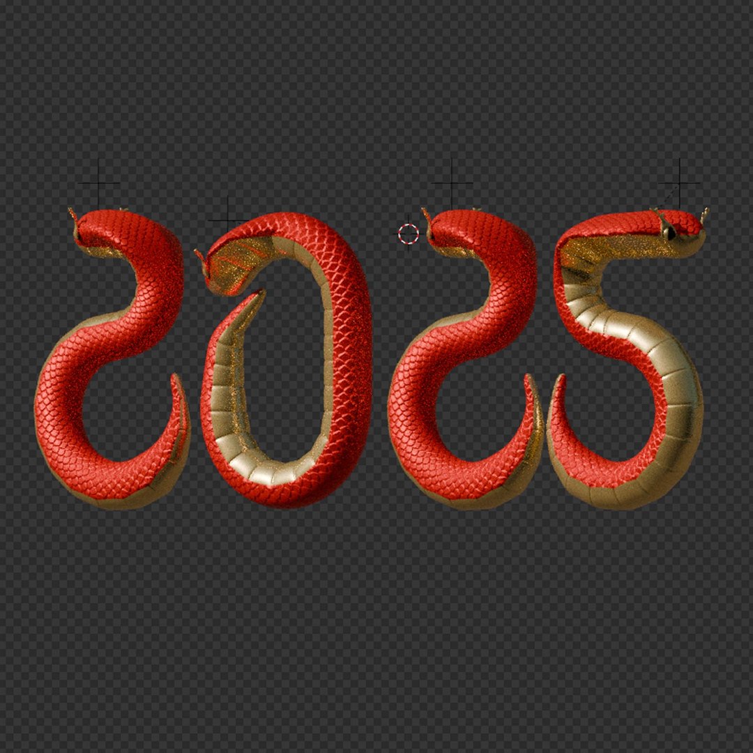 3D Chinese New Year Of Snake Element - TurboSquid 2329247