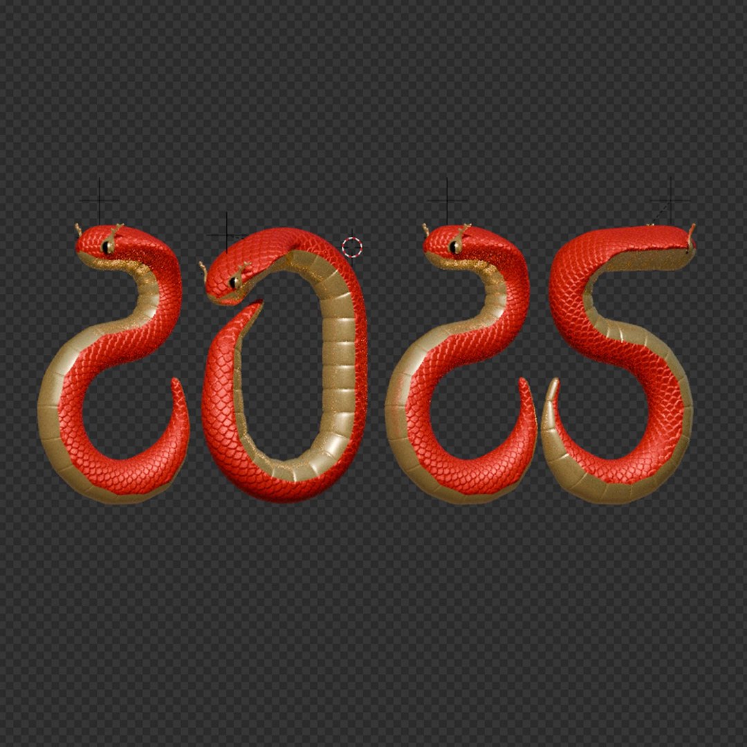 3D Chinese New Year Of Snake Element - TurboSquid 2329247