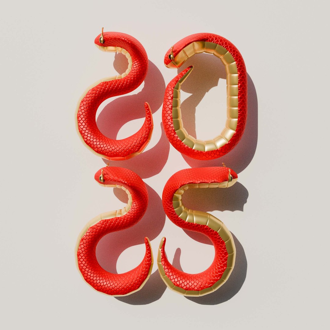 3D Chinese New Year Of Snake Element - TurboSquid 2329247