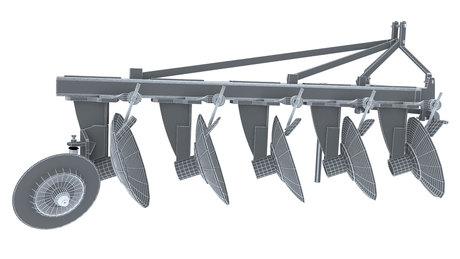 Agricultural Plough Profile Frame 3d Model