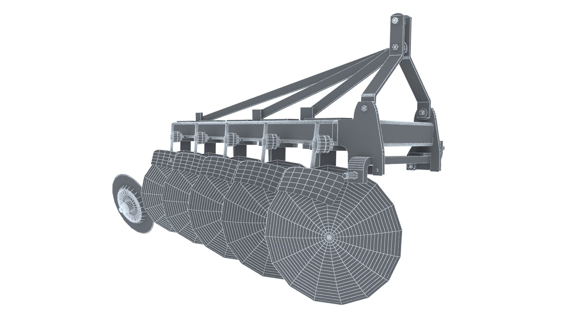 Agricultural Plough Profile Frame 3d Model