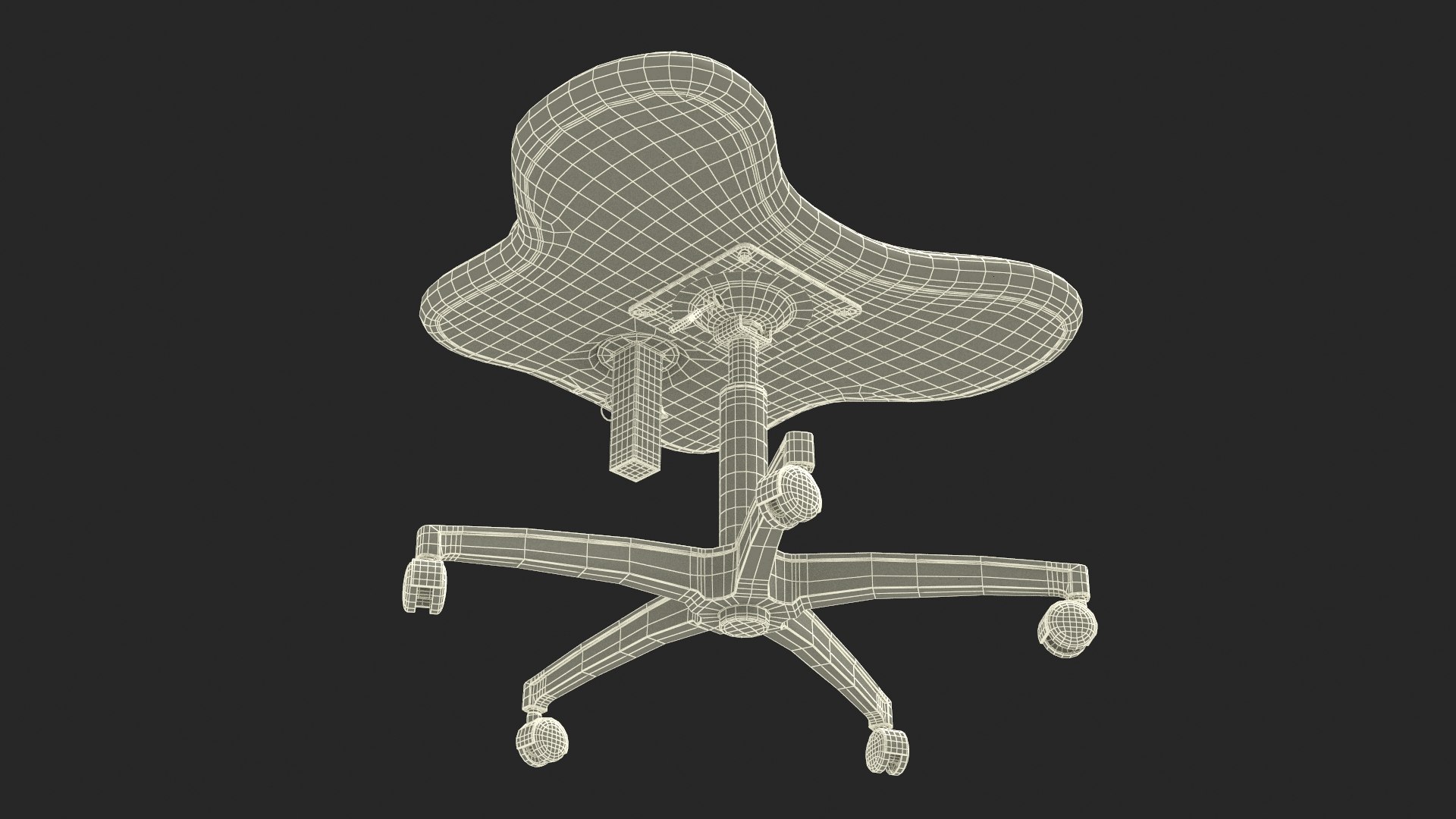 Cross Legged Office Chair with Wheels 3D model - TurboSquid 2087416