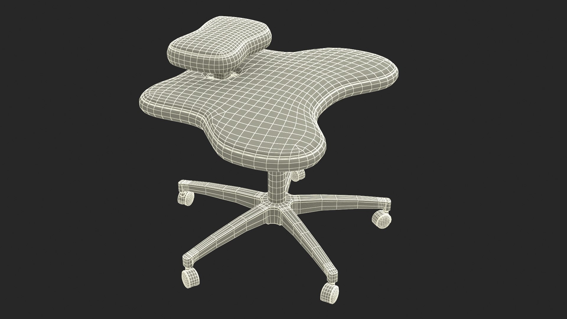 Cross Legged Office Chair with Wheels 3D model - TurboSquid 2087416