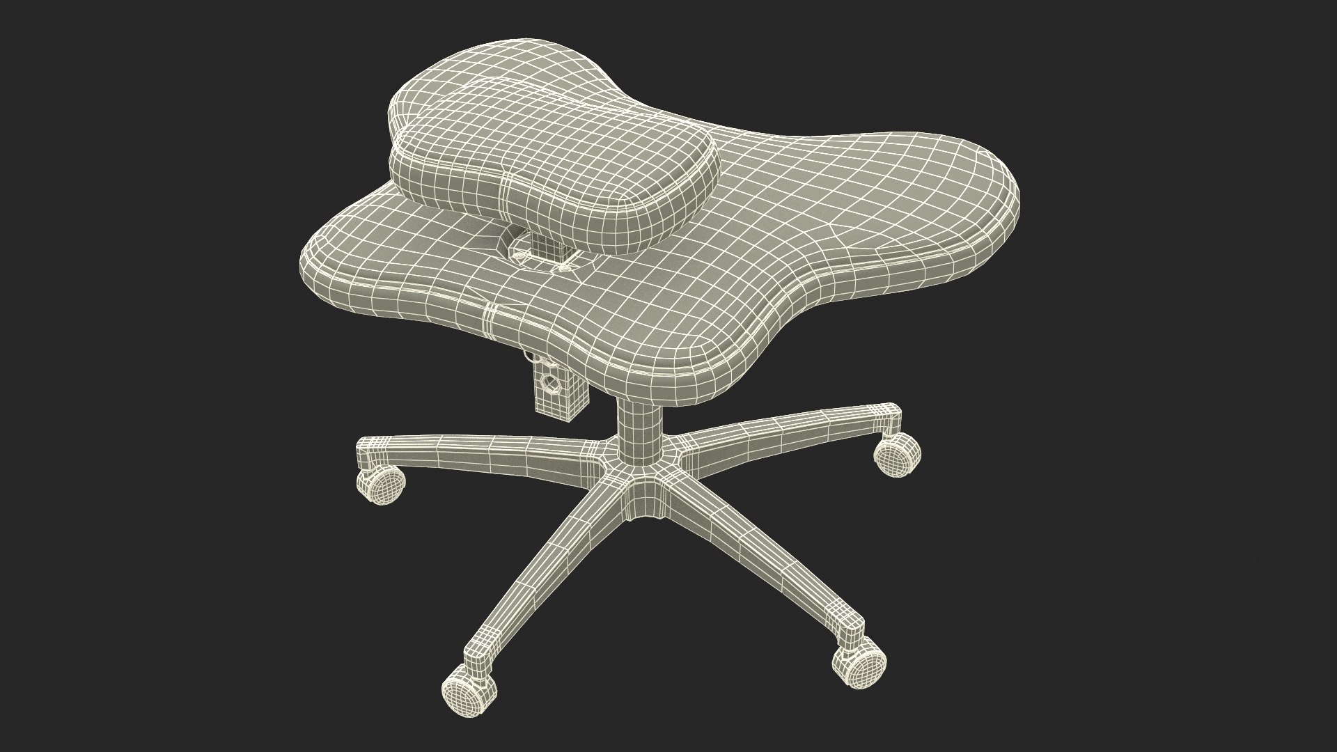 Cross Legged Office Chair with Wheels 3D model - TurboSquid 2087416