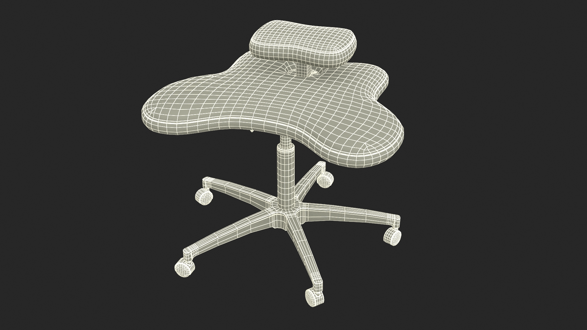 Cross Legged Office Chair With Wheels 3D Model - TurboSquid 2087416