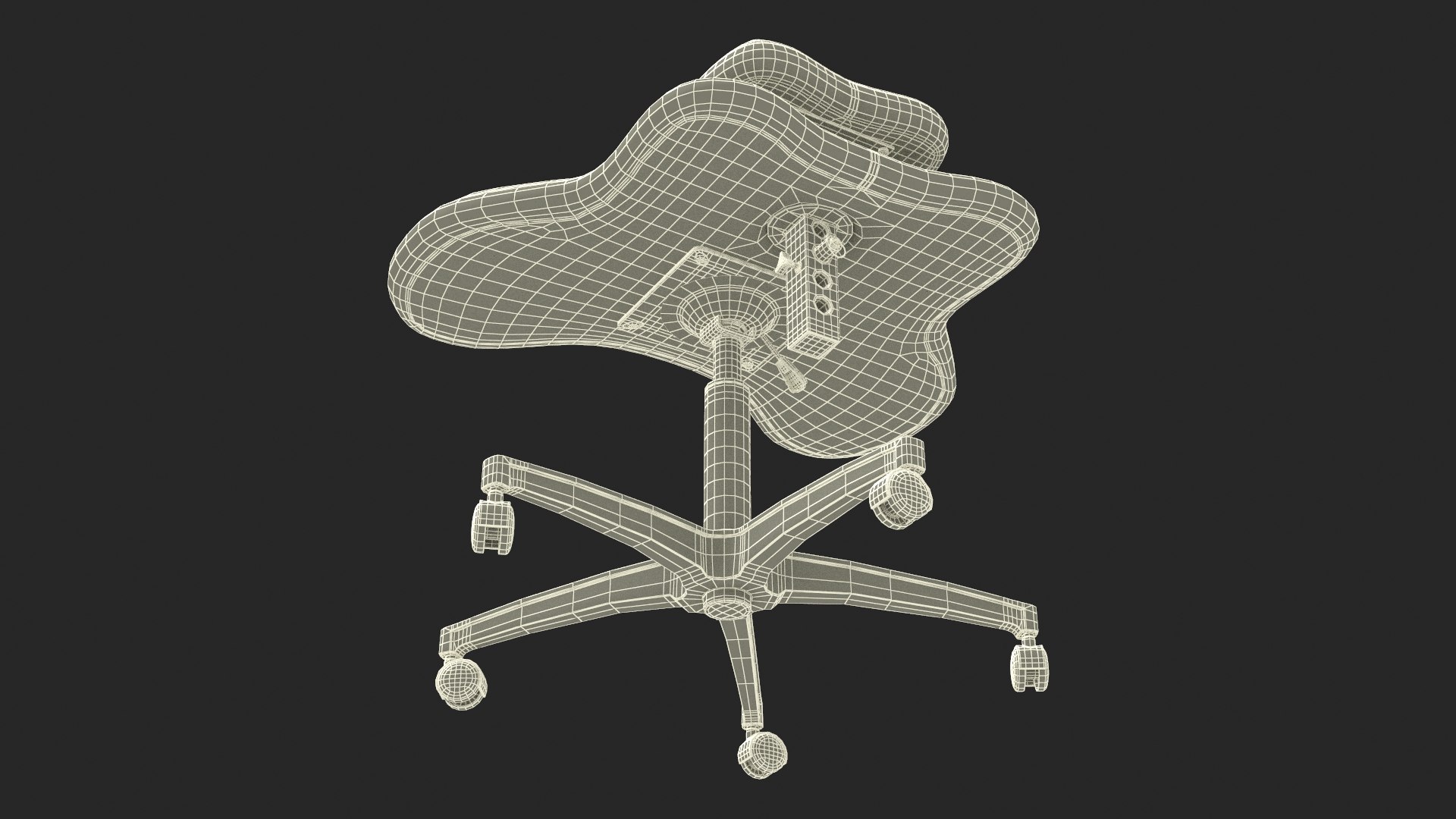 Cross Legged Office Chair with Wheels 3D model - TurboSquid 2087416