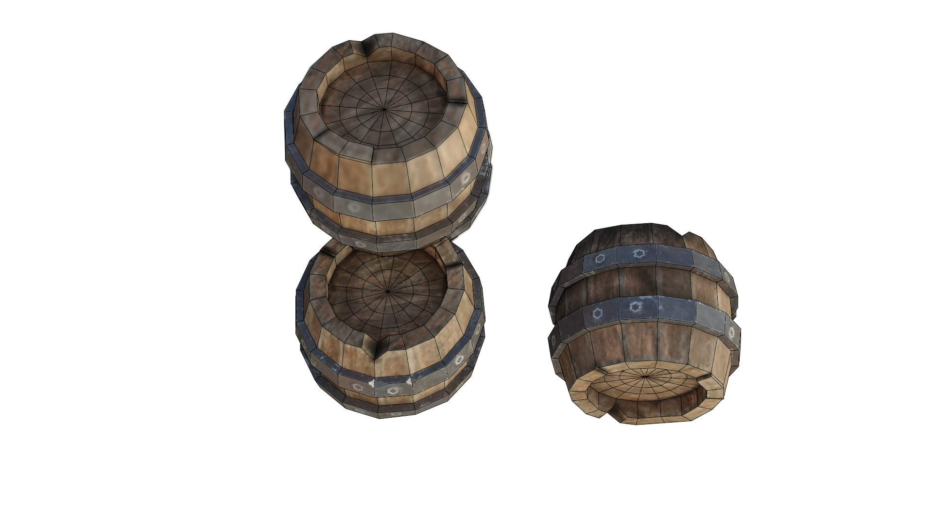 Wooden Barrels Model - TurboSquid 2082357
